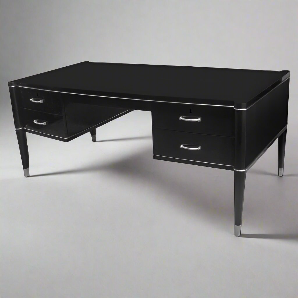Ebonized Ambassador Desk in the style of De Coene Frères – Karl Kemp ...